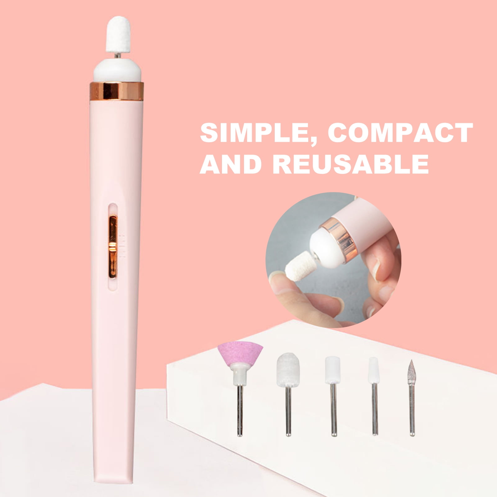 dianhelloya 1 Set Electric Nail Grinder High Speed Compact Size ...