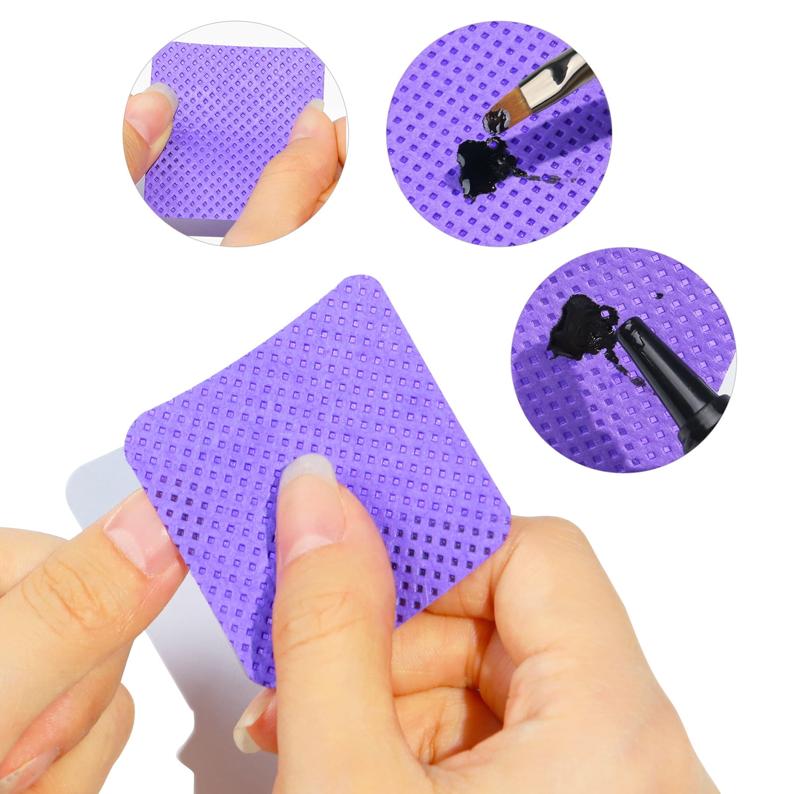 dianhelloya 1 Set Nail Wipe Paper Lint Free Disposable Super Absorbent ...