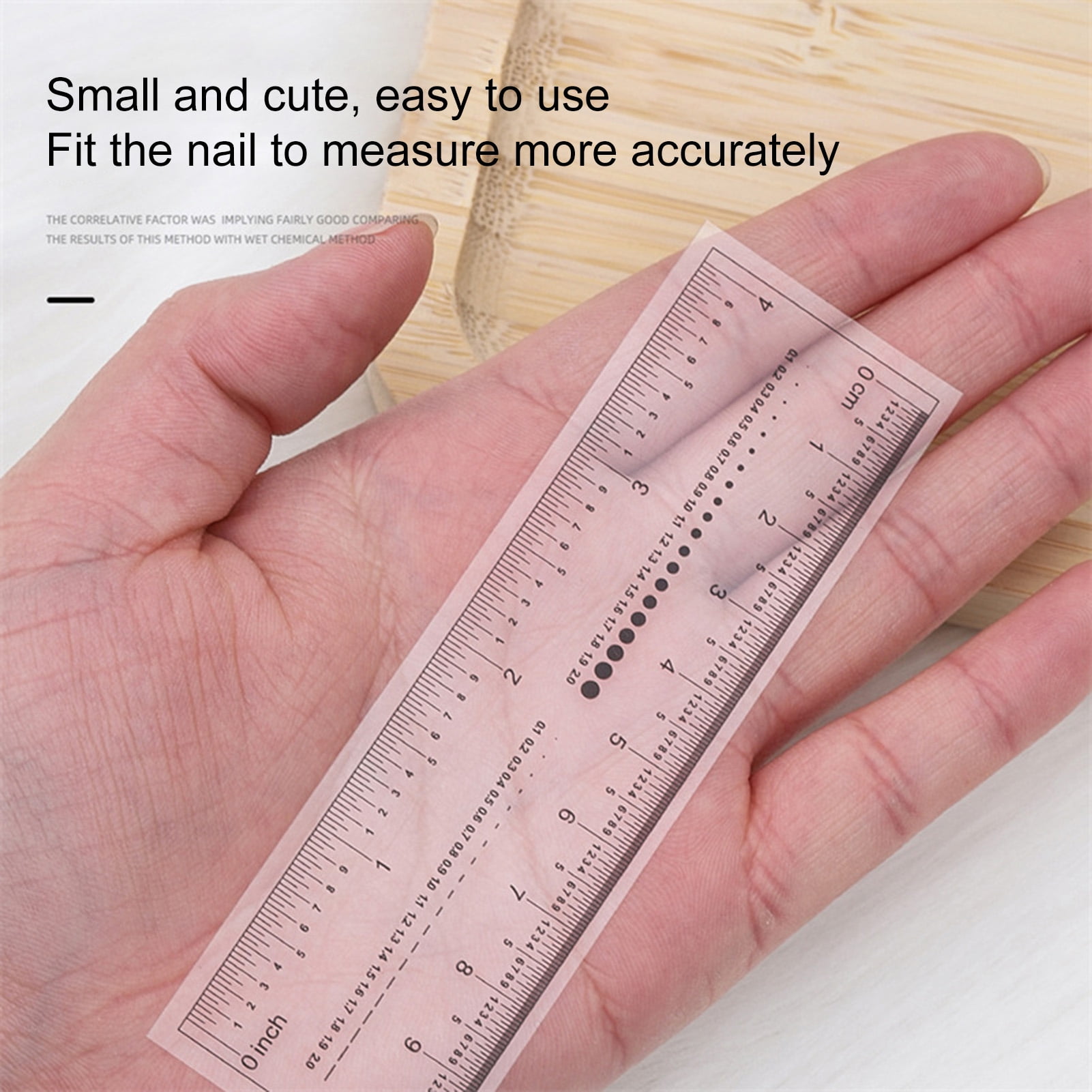 dianhelloya 10Pcs Nail Ruler Dual Scale Markings Clear Printing Super ...