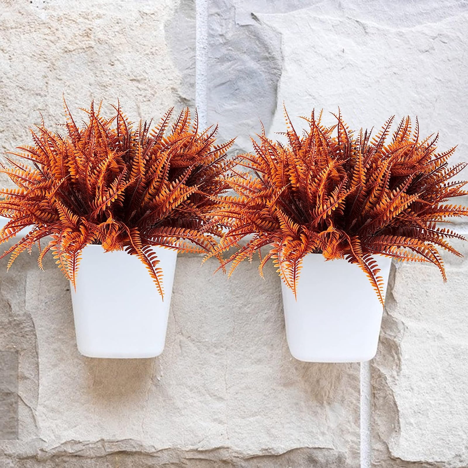 dianhelloya 12Pcs Artificial Ferns Branch UV Resistant Realistic ...