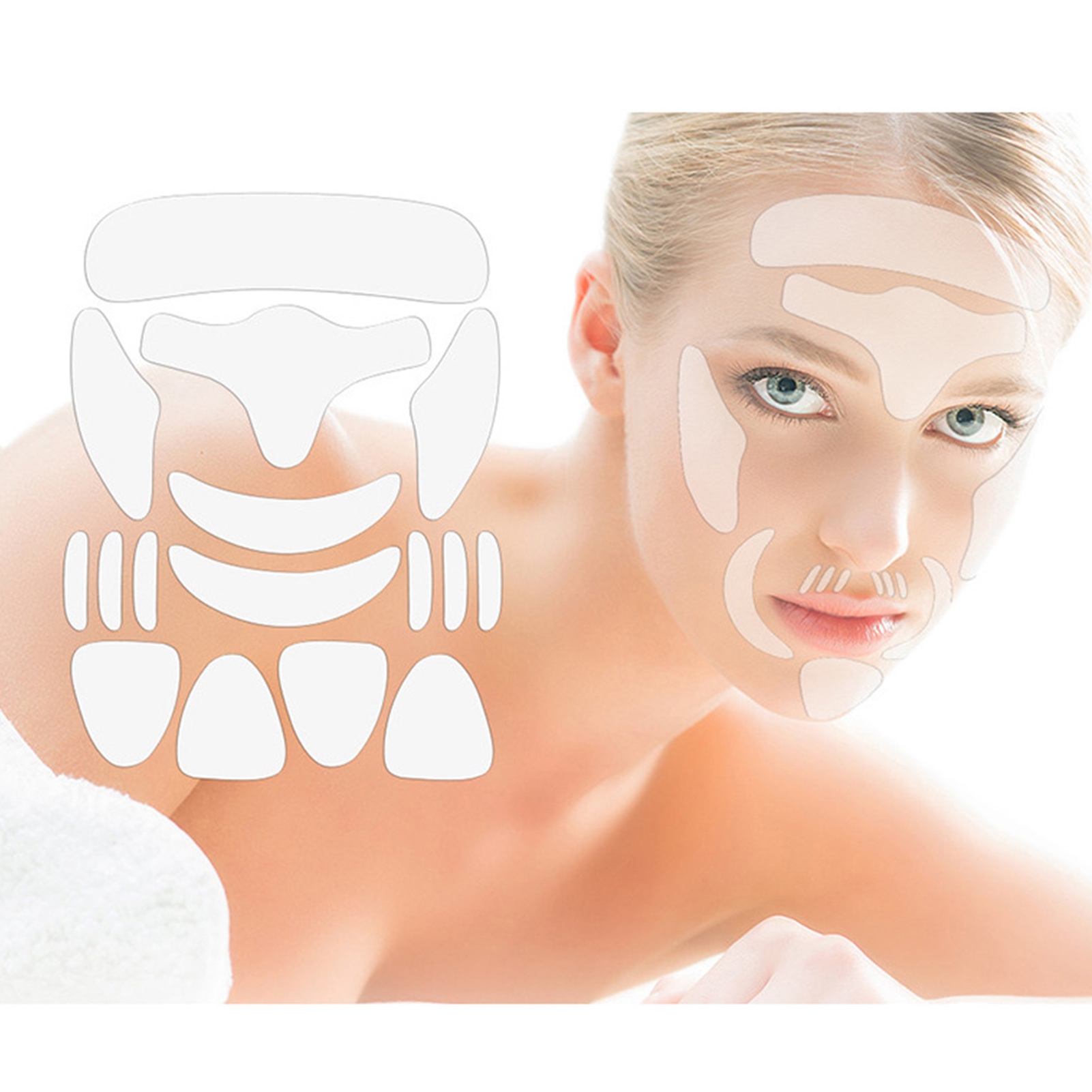 dianhelloya 16Pcs/Set Anti-Wrinkle Silicone Patches Overnight Skin ...