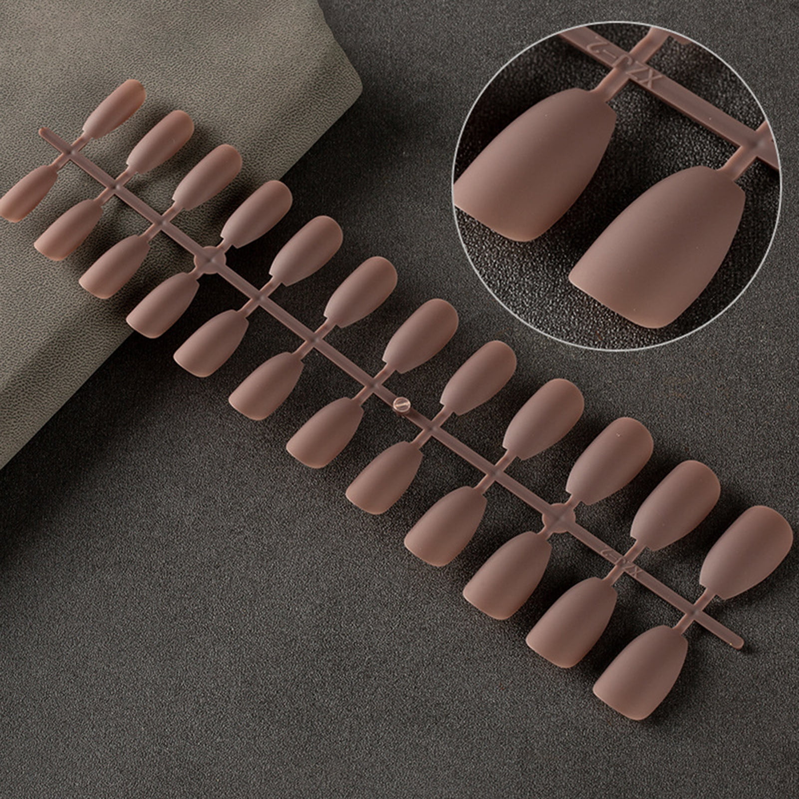 dianhelloya 24Pcs Fake Nails Ultra-Thin Removable Matte Texture Vivid ...