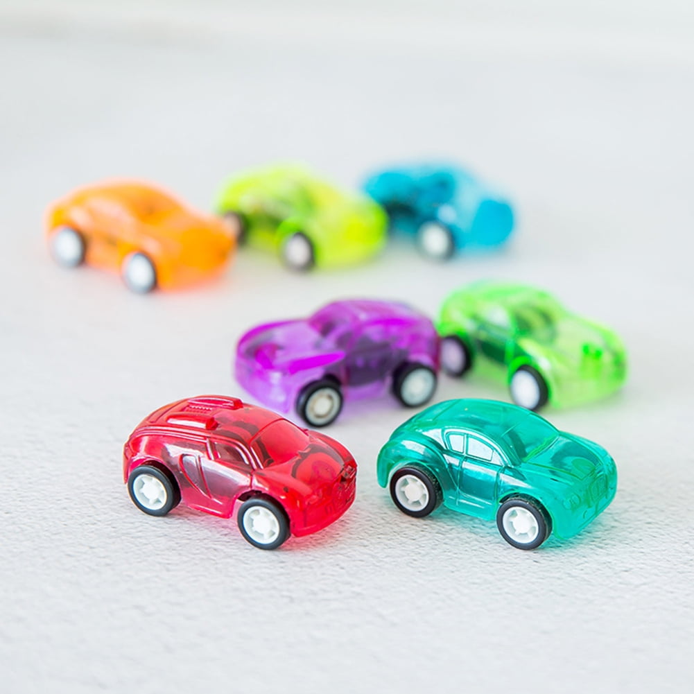 dianhelloya 4Pcs Mini Pull Back Transparent Car Vehicle Model Preschool ...