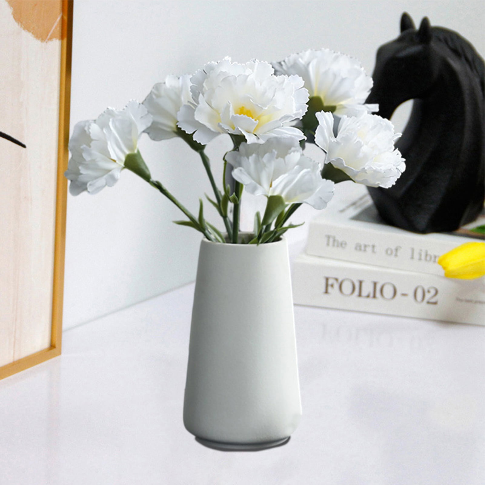 dianhelloya 6Pcs Faux Silk Flower Material Artificial Carnation Flower ...