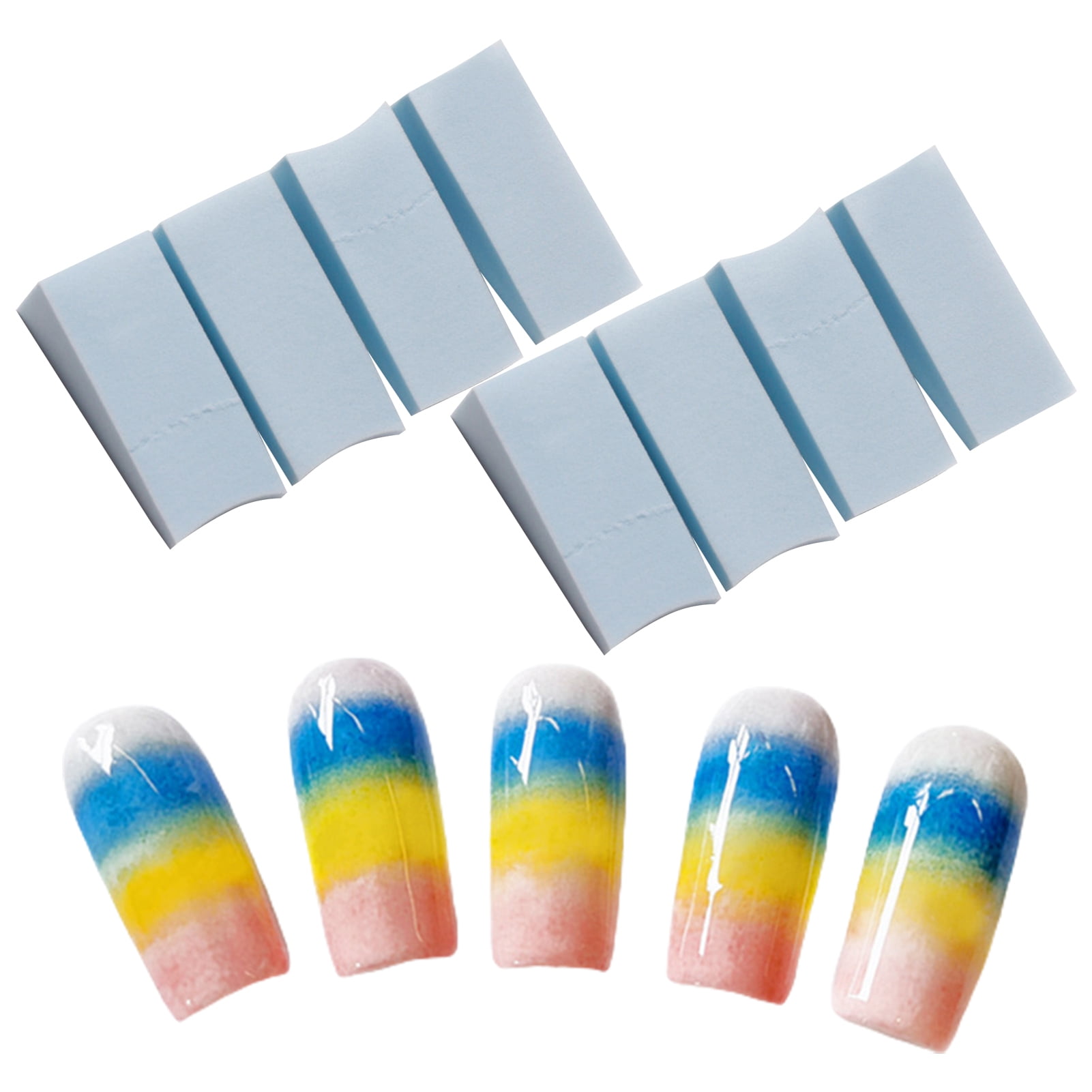 dianhelloya 8Pcs Nail Sponge Wedge Shaped Cosmetics Tool Smooth Apply ...