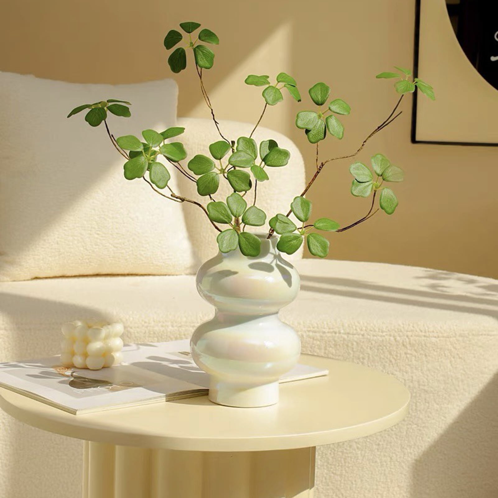 dianhelloya Artificial Leaf Plants Realistic Looking No Watering ...