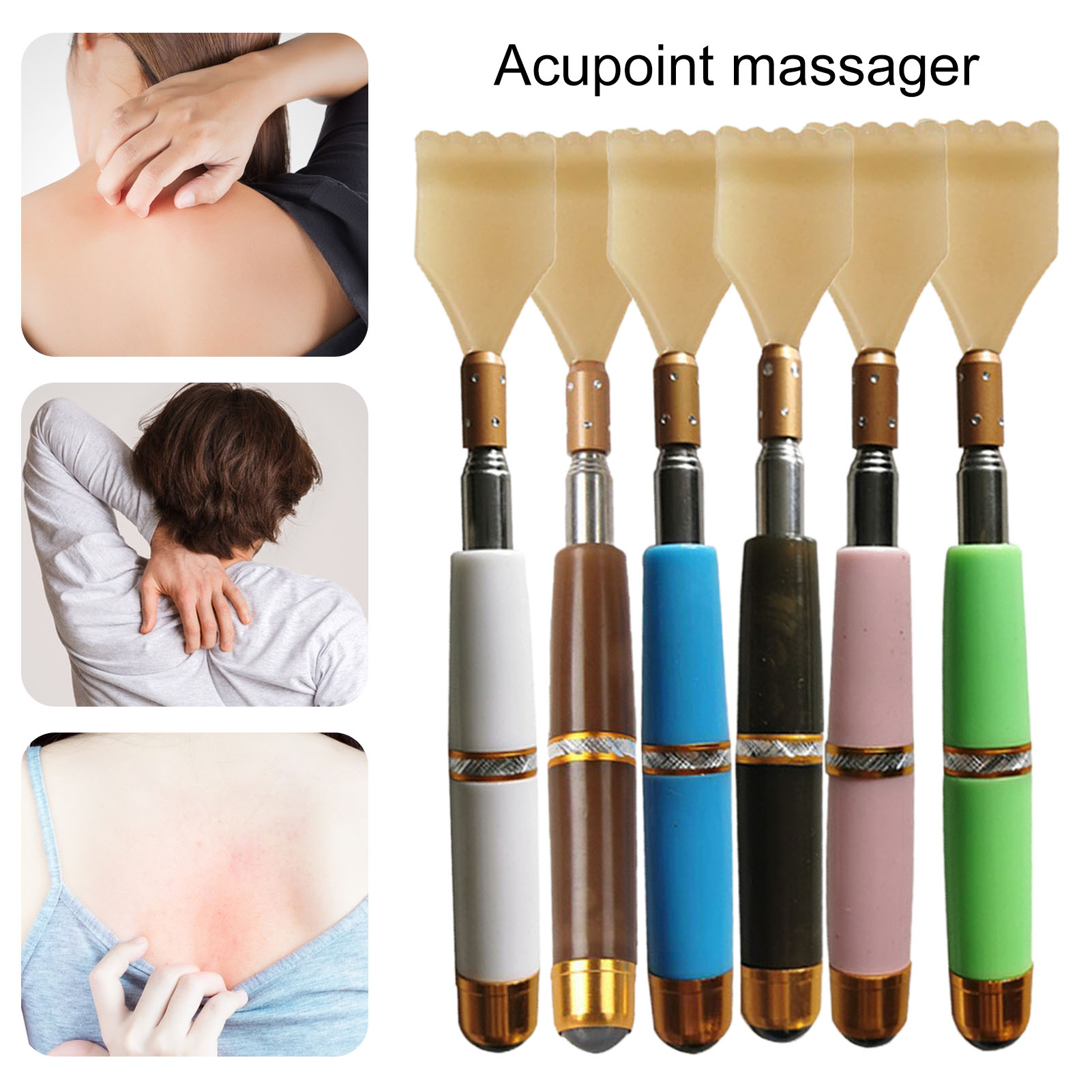 dianhelloya Back Scraper Telescopic Adjustable Magnetic Ball Relieve ...