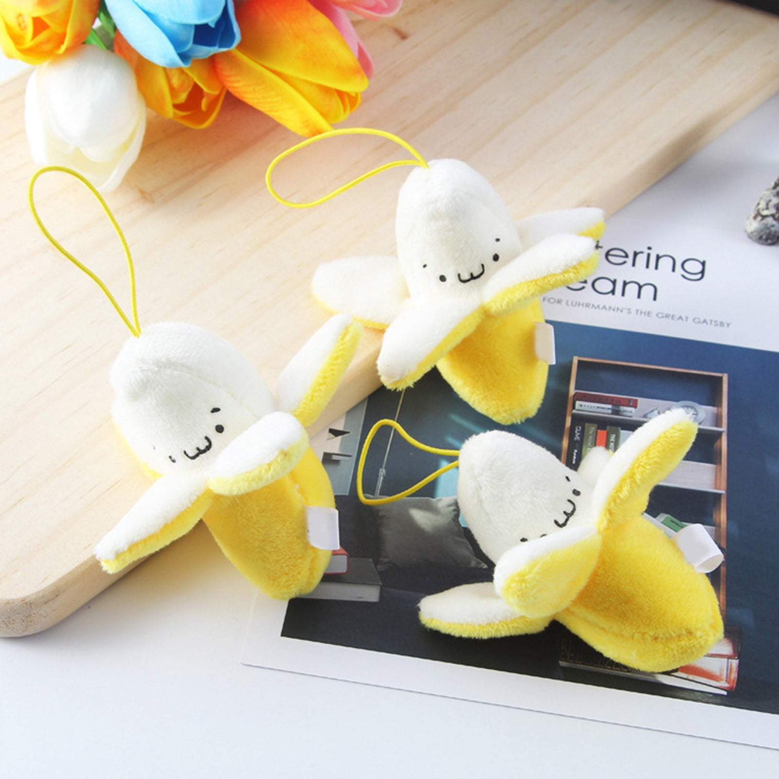 dianhelloya Cartoon Doll Soft Birthday Gift PP Cotton Peeling Banana ...