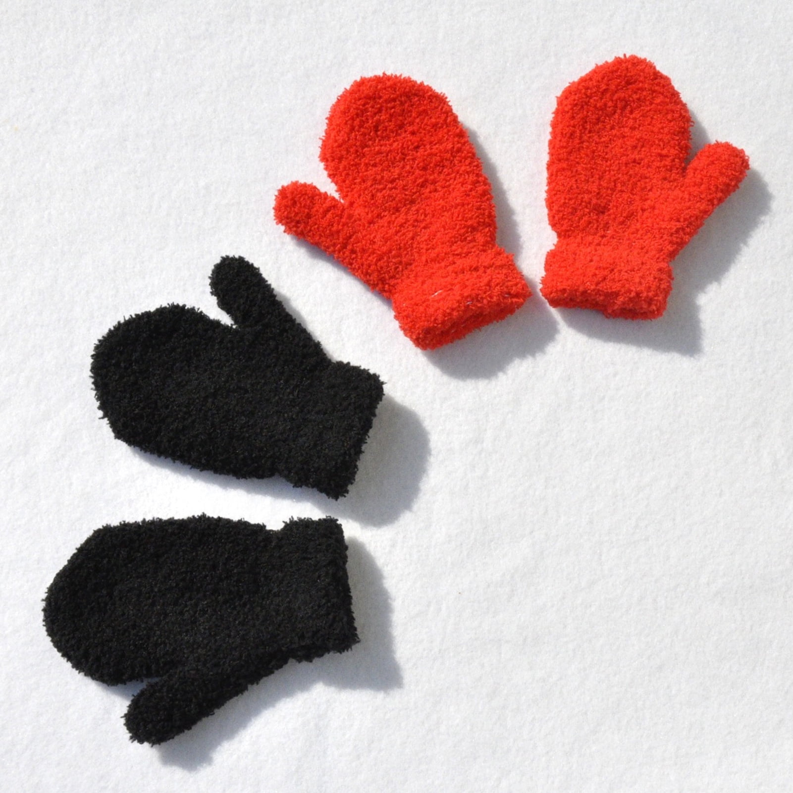 dianhelloya Children Kid Autumn Winter Warm Mittens Solid Color Full ...