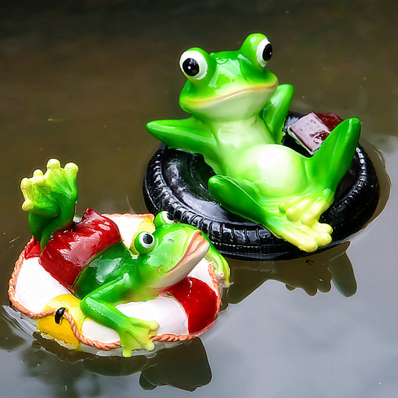 dianhelloya Durable Floating Resin Frog Statue - Waterproof Outdoor ...