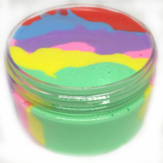 dianhelloya Fluffy Rainbow Slime Putty Mud Clay Plasticine Sludge ...