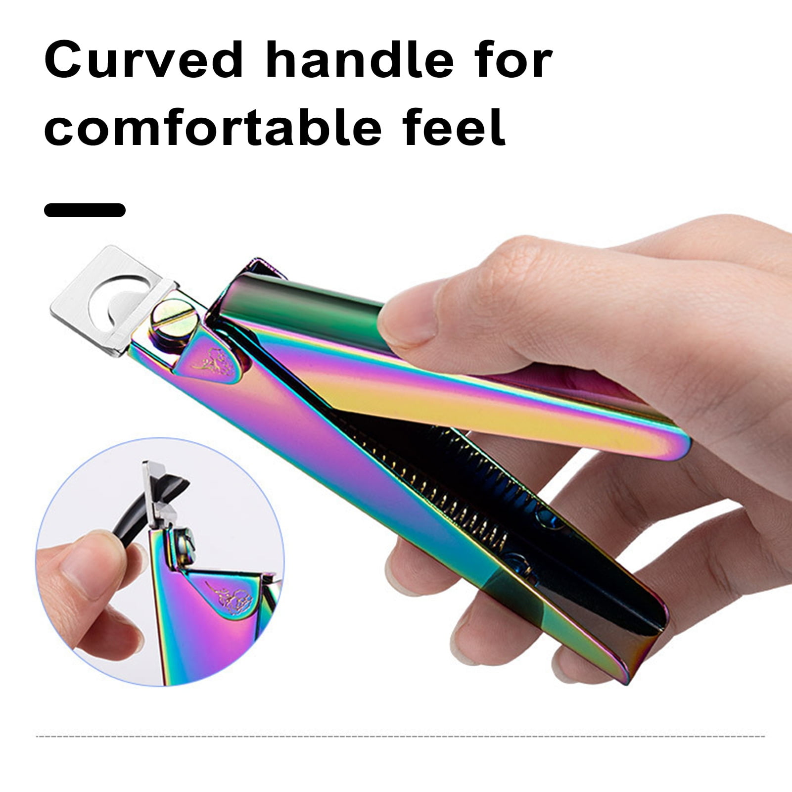 dianhelloya French U-Shaped Nail Clipper Titanium Precise Easy Cutting ...
