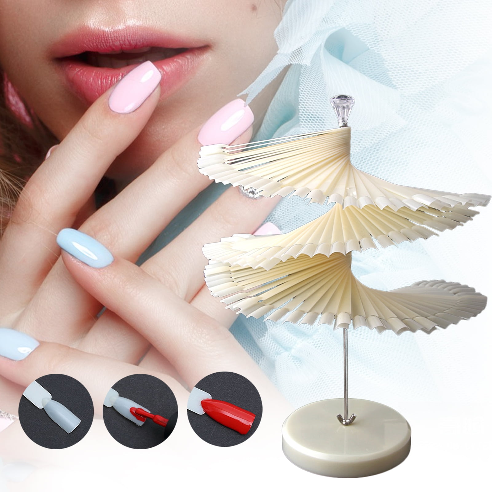 dianhelloya Gel Polish Display Stand Rotatable Detachable Smooth Edge ...