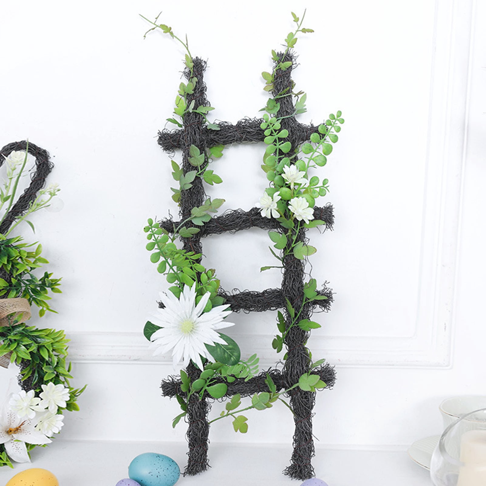 dianhelloya Lifelike Floral Artificial Spring Garland - Easter Bunny ...