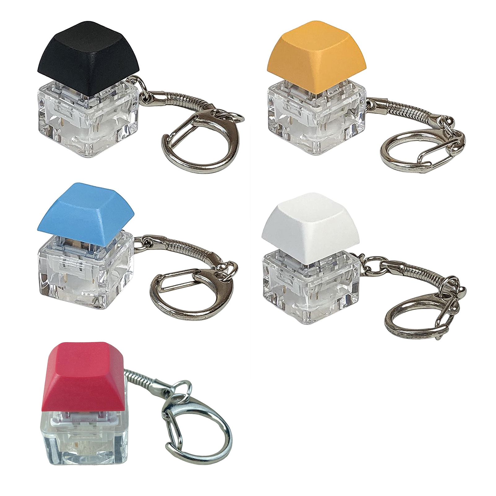 dianhelloya Lightweight Keychain Fidget Toy Keyboard Keychain Stress ...