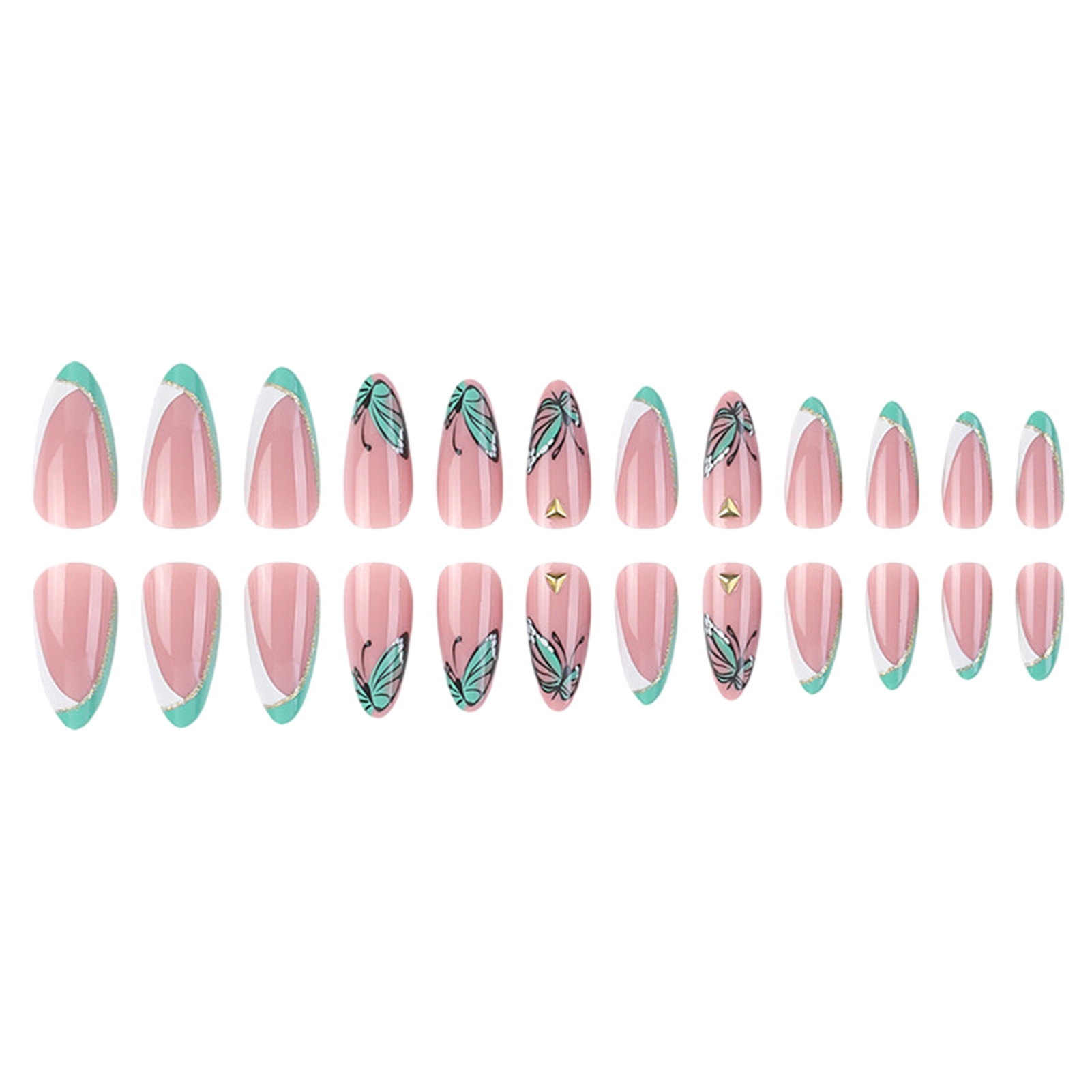 dianhelloya Long-lasting Nail Art Stickers 1 Set Wearable False Nails ...