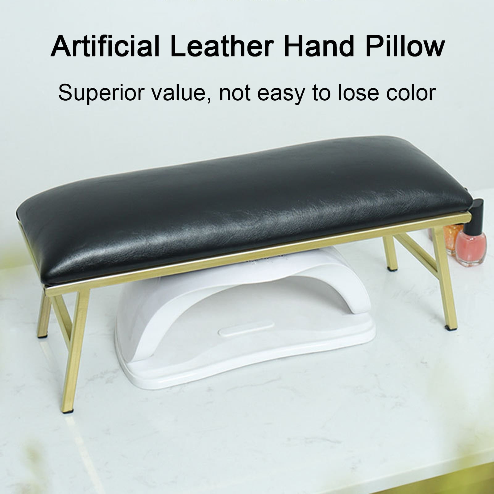 dianhelloya Manicure Hand Pillow Faux Leather User-Friendly Design ...