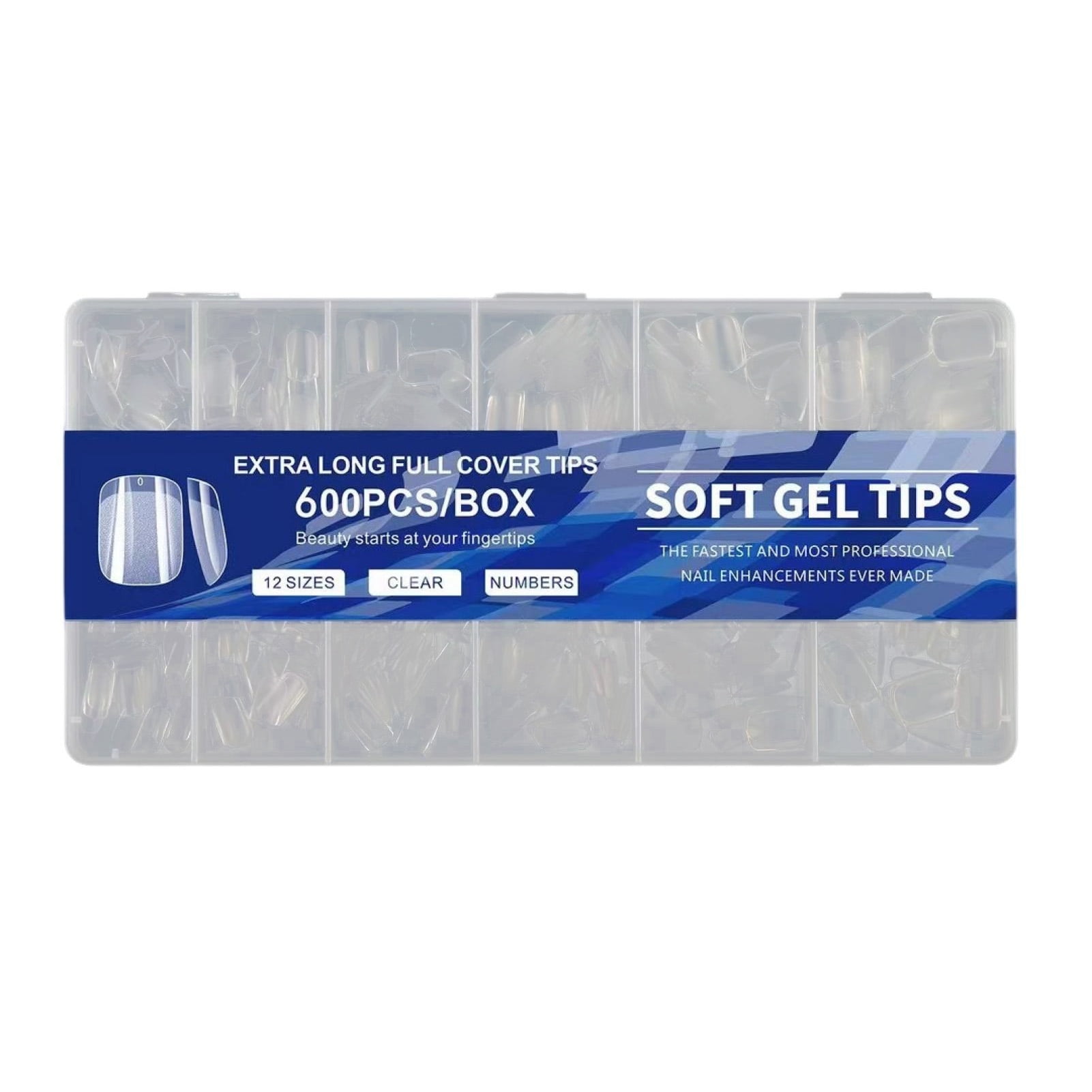 dianhelloya Medium Acrylic Nails 600pcs/box Square Nail Art Tips Ultra ...