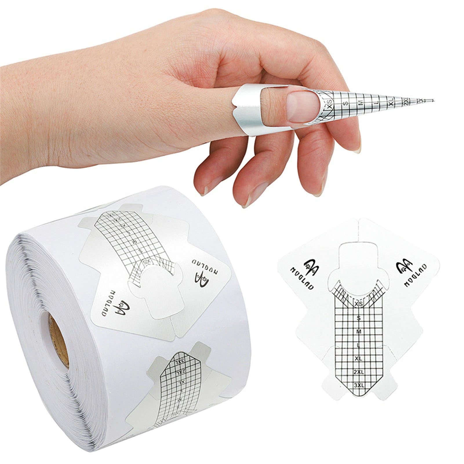 dianhelloya Nail Art Supplies 1 Bag/Roll Nail Tips Guide Self-adhesive ...