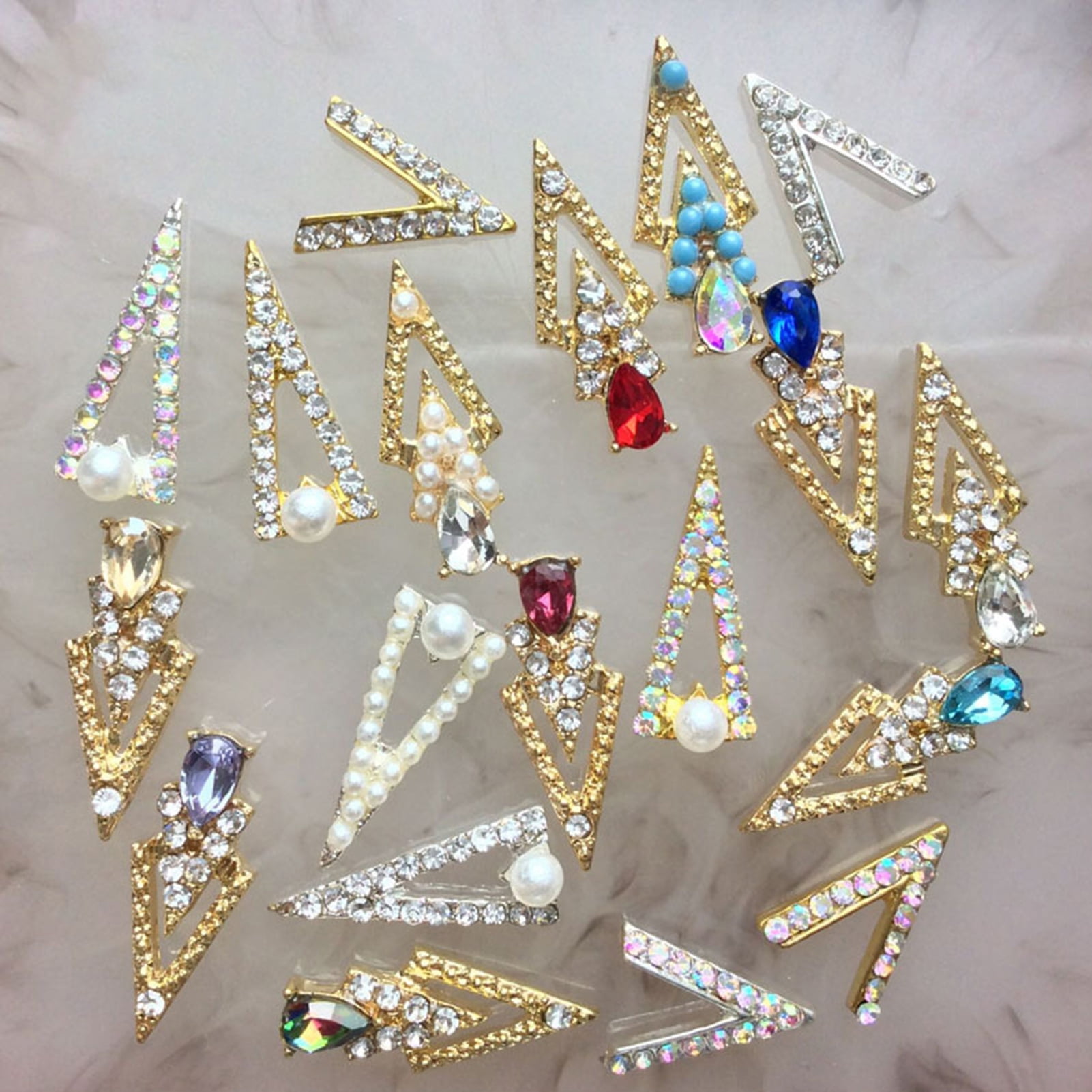 dianhelloya Nail Art Supplies 20Pcs Nail Rhinestones Three-dimensional ...