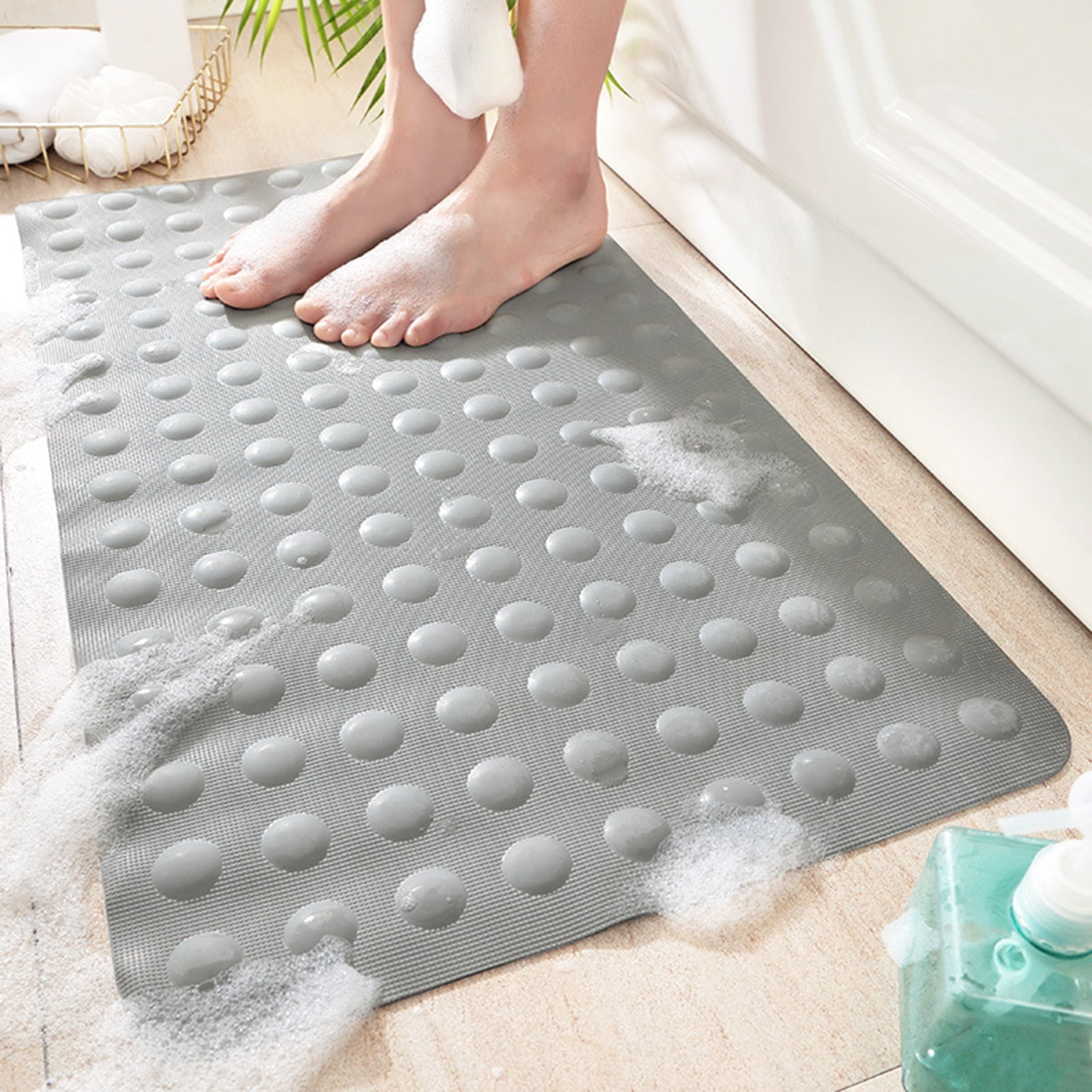 dianhelloya Premium TPE Non-Slip Bath Mat with Suction Cup Design ...