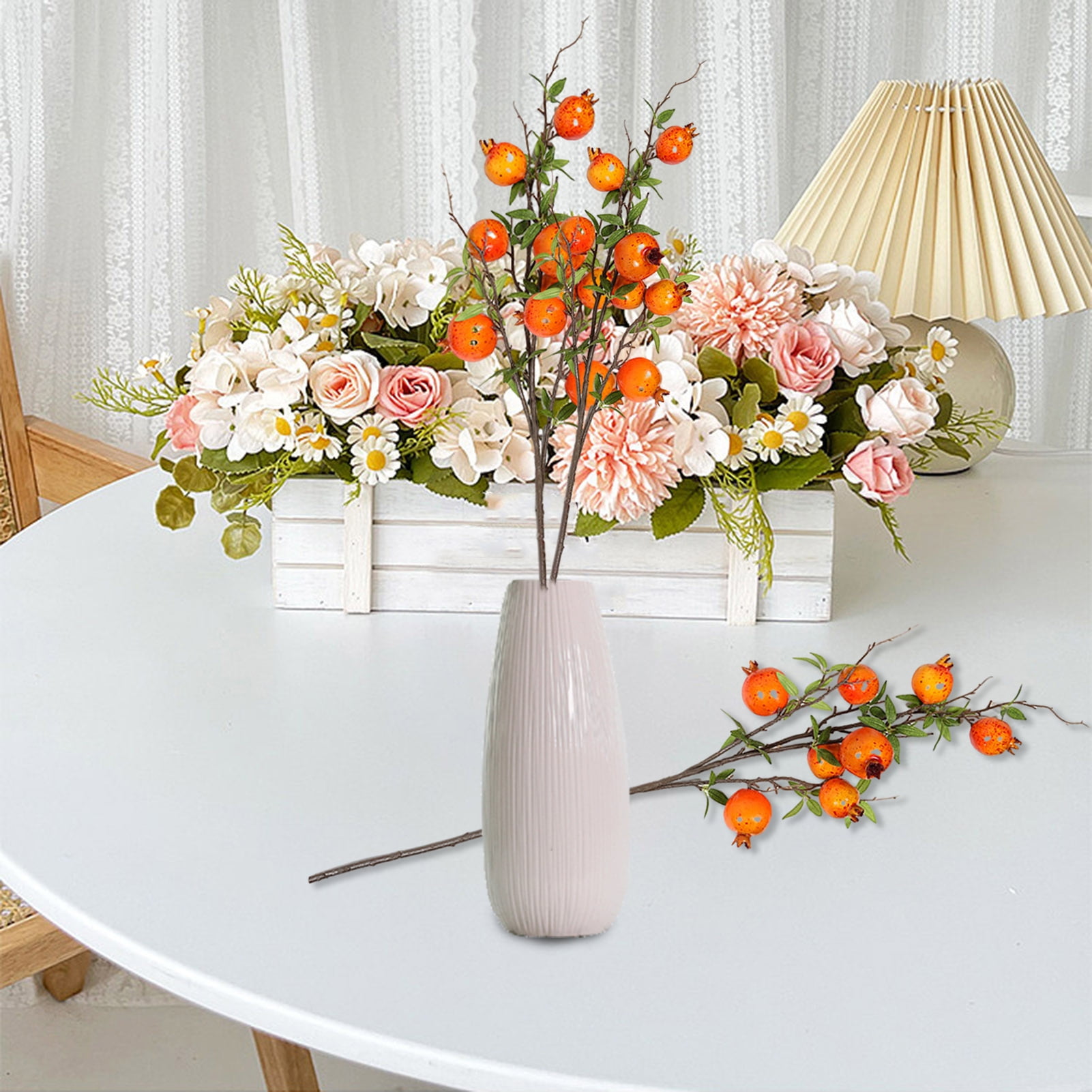 dianhelloya Simulated Flower Realistic Pomegranate Artificial Foam ...