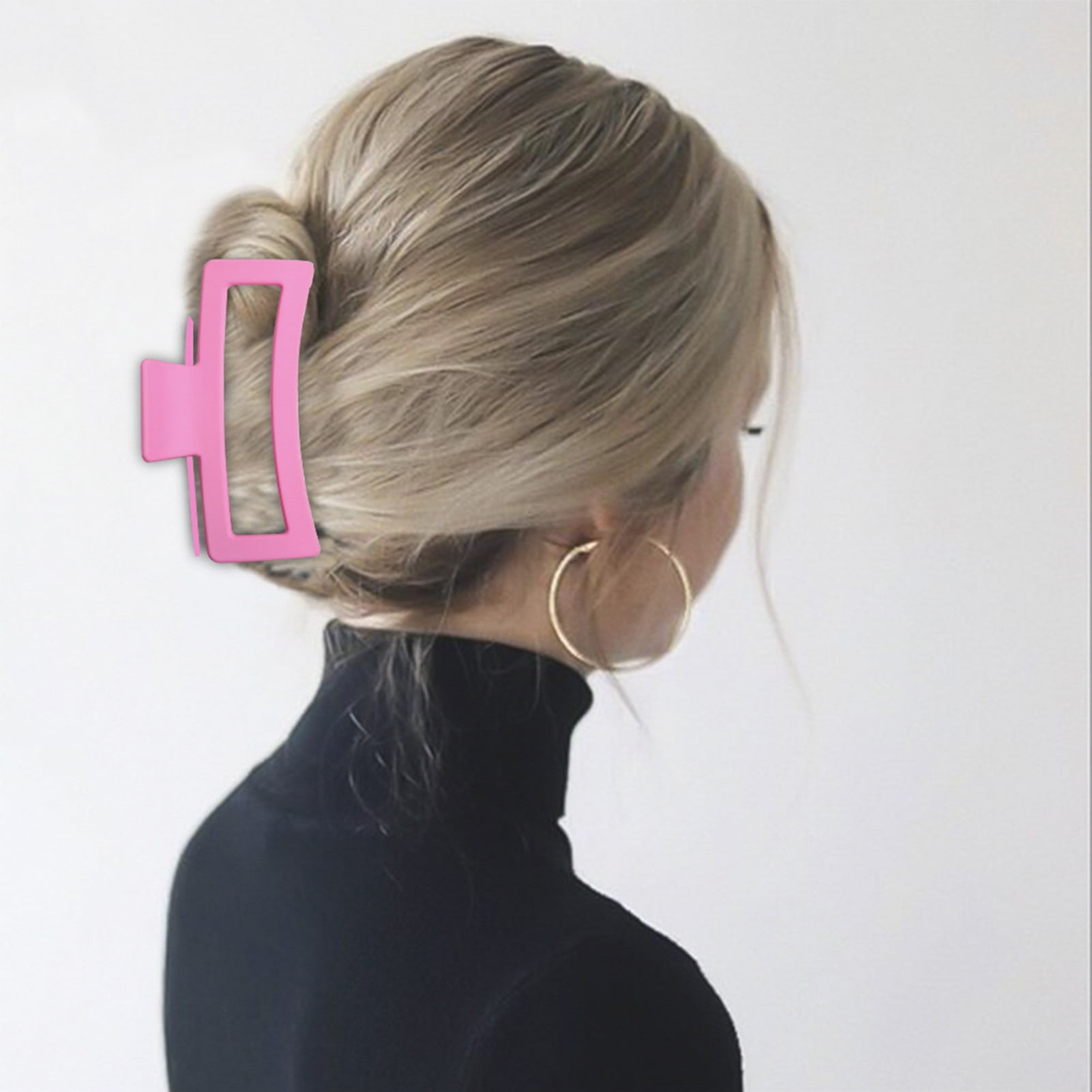 dianhelloya Women Shark Clip Elegant Rectangle Hair Clips Non-slip ...