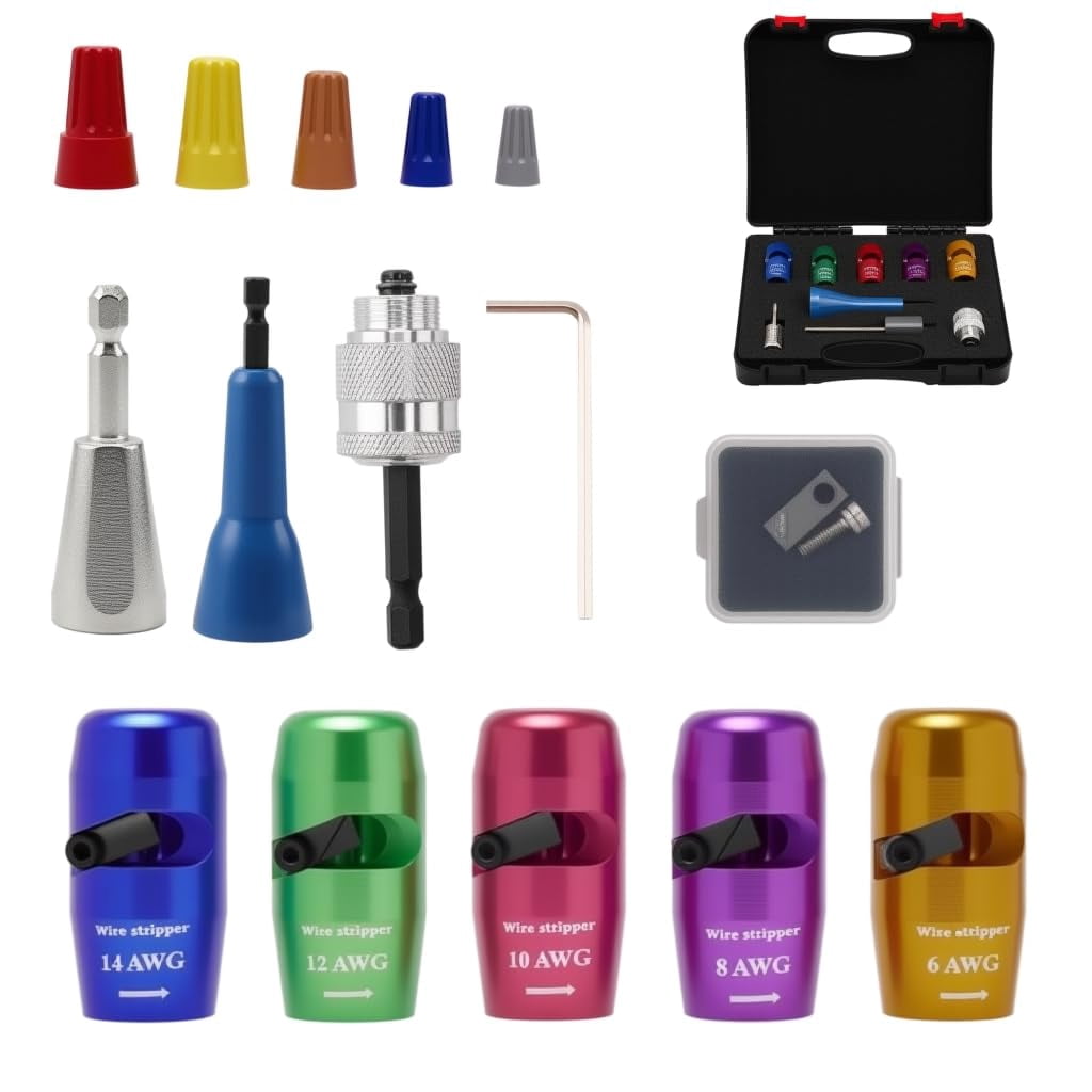 diceevil Wire Stripper Twister Tool for Drill, Professional Electrician ...