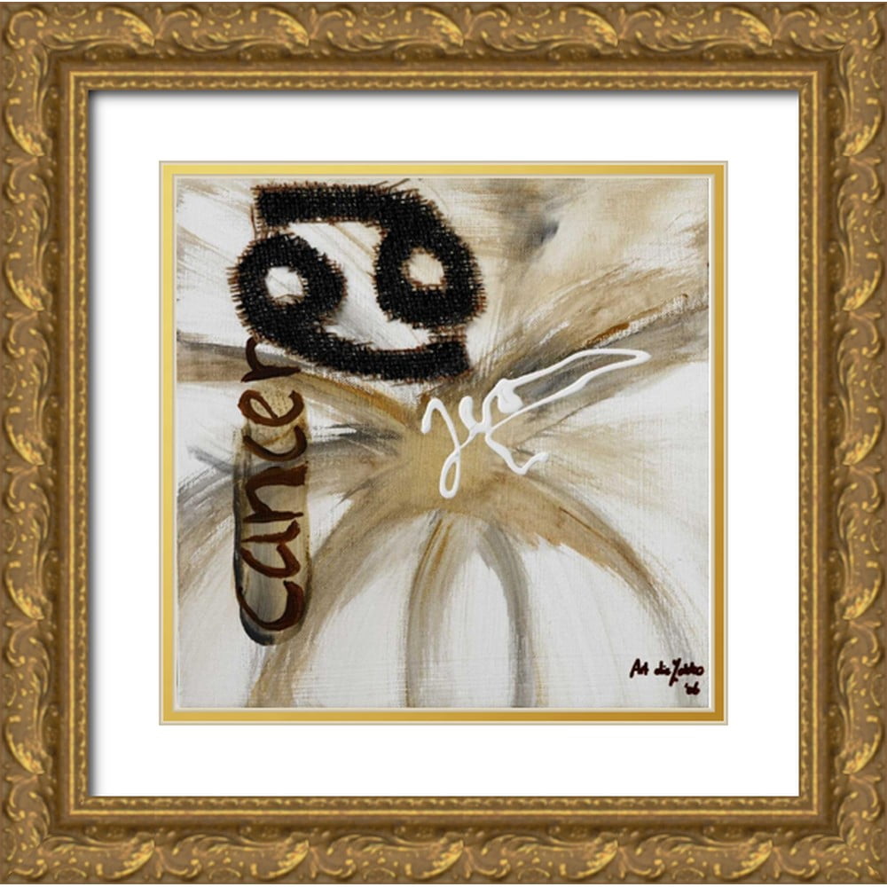 die Zakko, Art 26x26 Gold Ornate Wood Framed with Double Matting Museum ...