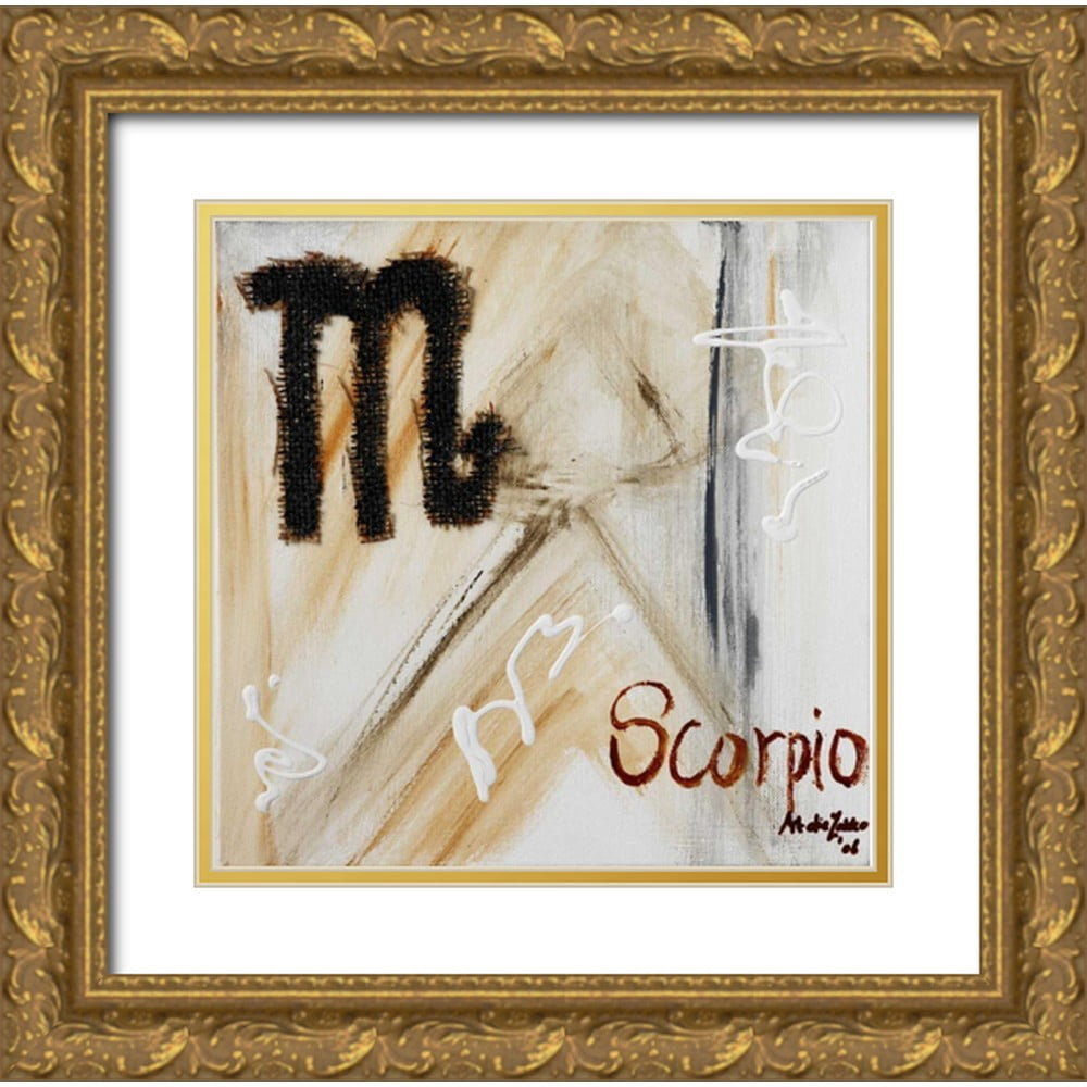 die Zakko, Art 26x26 Gold Ornate Wood Framed with Double Matting Museum ...