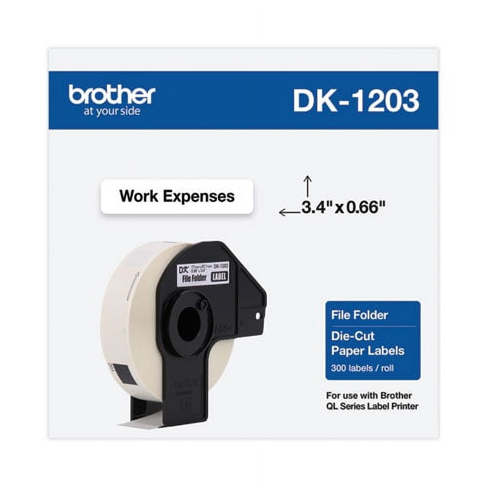 die-cut file folder labels, 0.66" x 3.4", white, 300 labels/roll ...