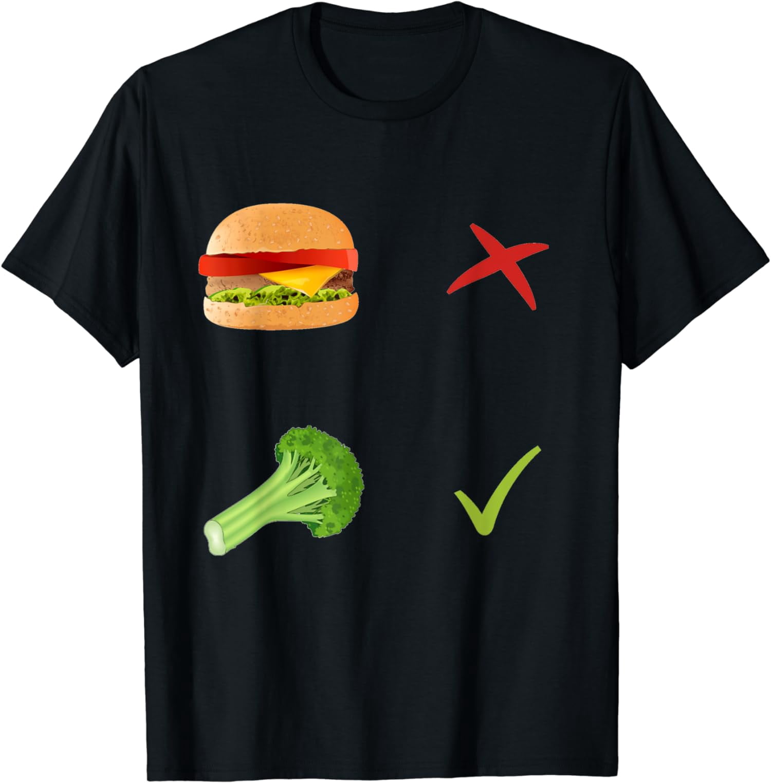 diet and eating healthy foods, staying away from fast food T-Shirt ...
