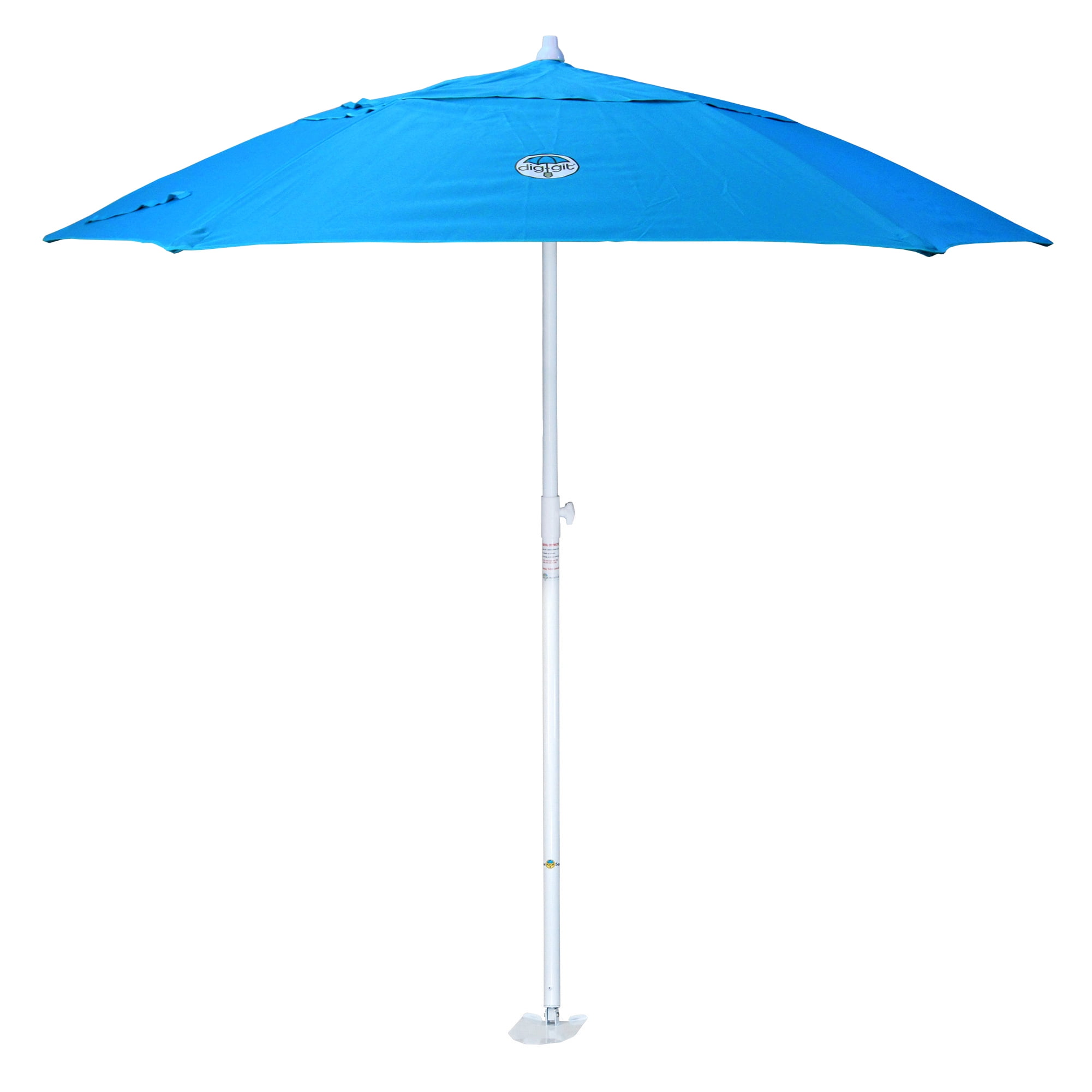 Dig-git Large Beach Umbrella with Sand Anchor, Wind Resistant, Aqua ...