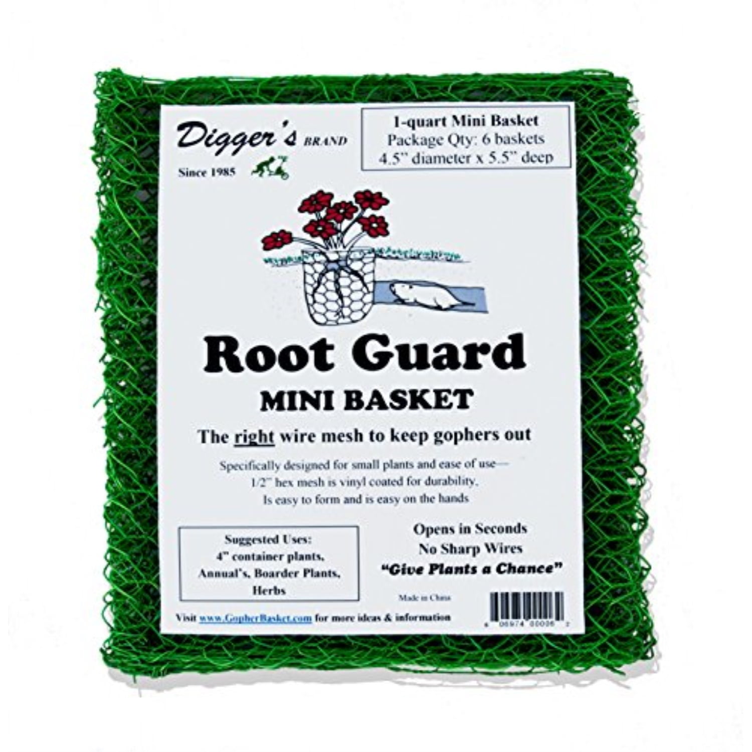 diggers bulk pack - 24 qty mini rootguard heavy duty gopher wire ...