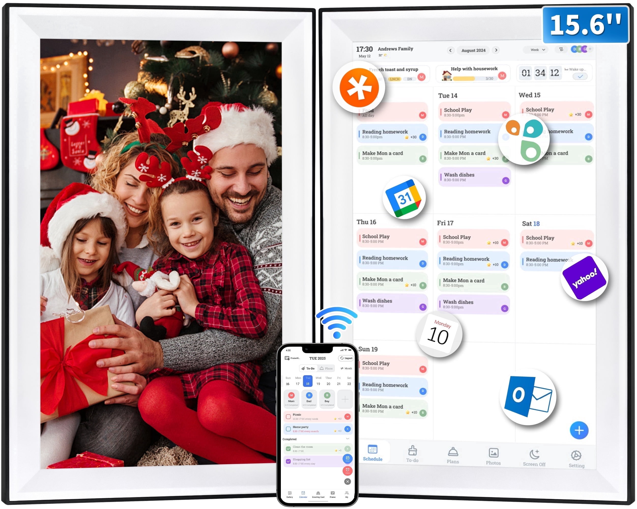 Jazeyeah Calendar 15-inch Touchscreen Digital Calendar, Achievement ...