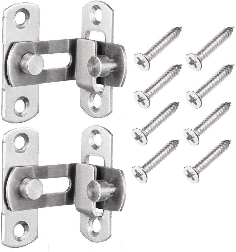 dingchi (2 pcs) The 90 Door Buckle Bolt barn Door Lock Right Angle ...