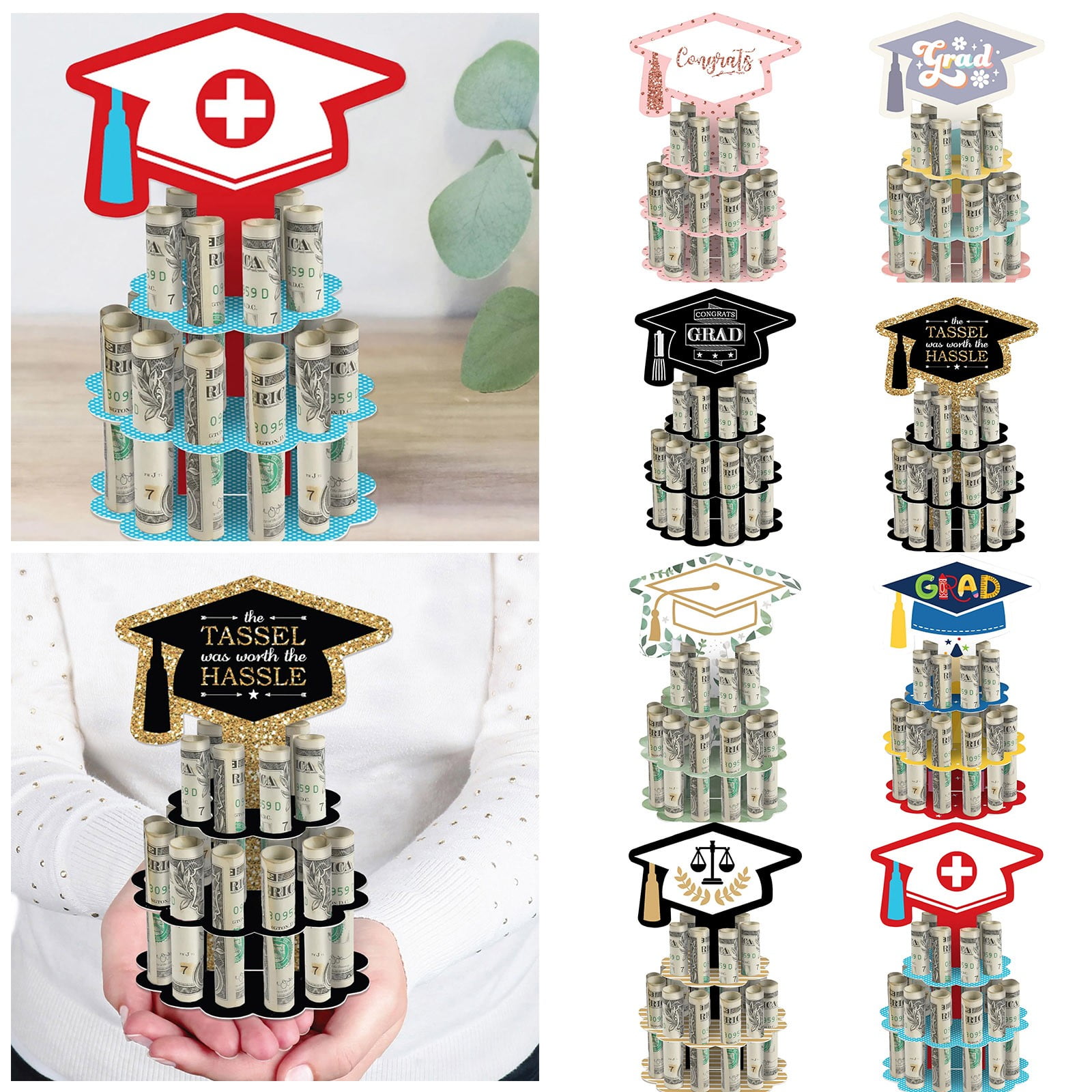 dingyimy 2025 Wooden Graduation Holder Graduation with 20 Holes 2025 ...