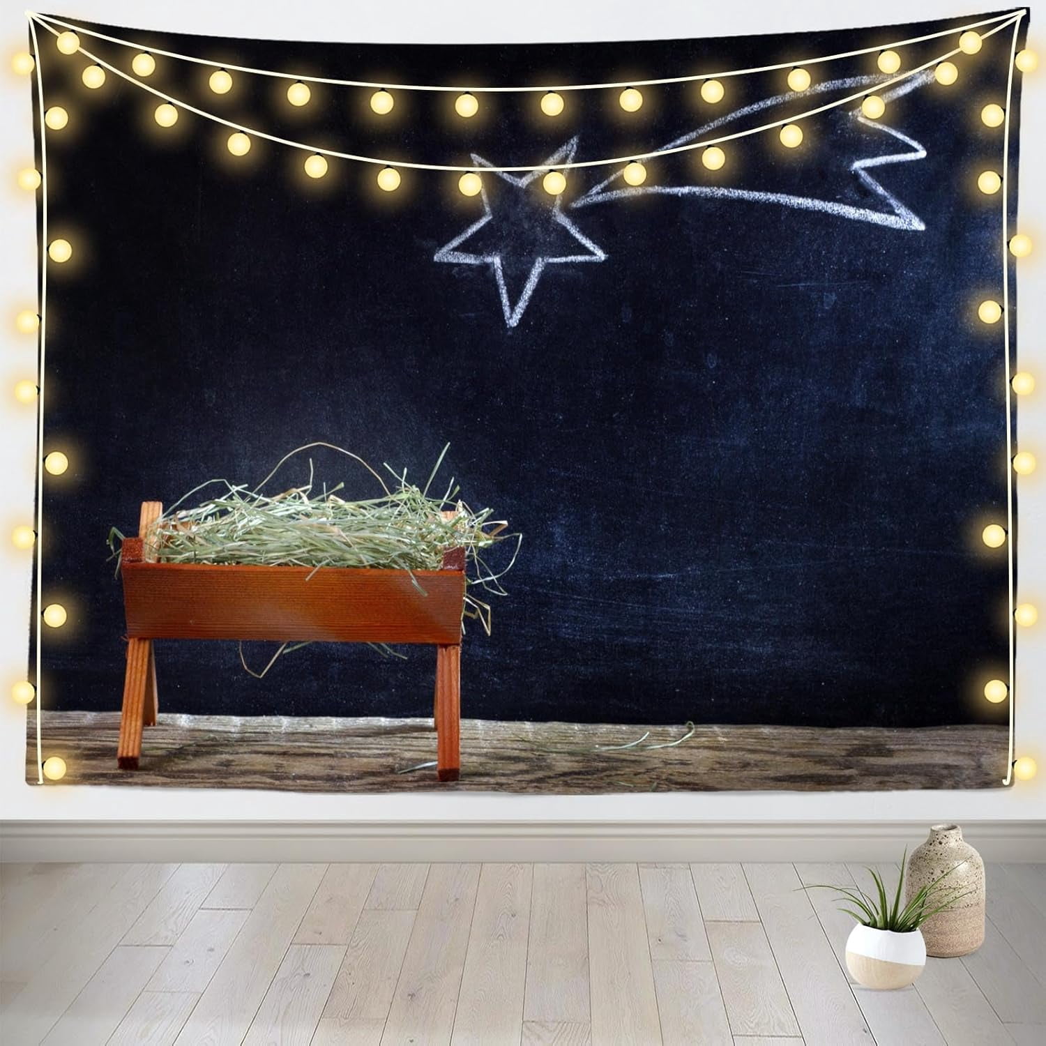 dinii 50''''Wx59''''L Christmas Manger Scene Tapestry Wall Hanging ...