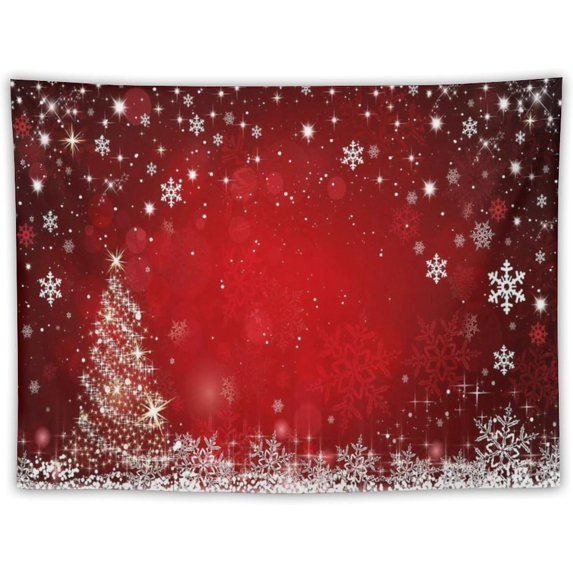 dinii Christmas Tapestry Xmas Tree Snowman Winter Snow Christmas ...