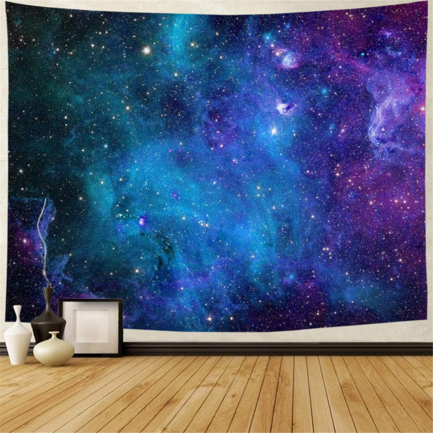 dinii Galaxy Tapestry Blue Starry Sky Universe Space Tapestries Wall ...