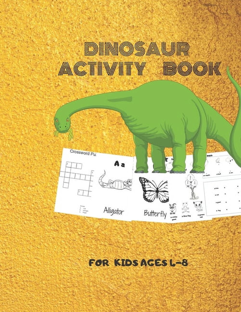 dinosaur activity book for kids ages 4-8: Fun with Numbers, Letters ...