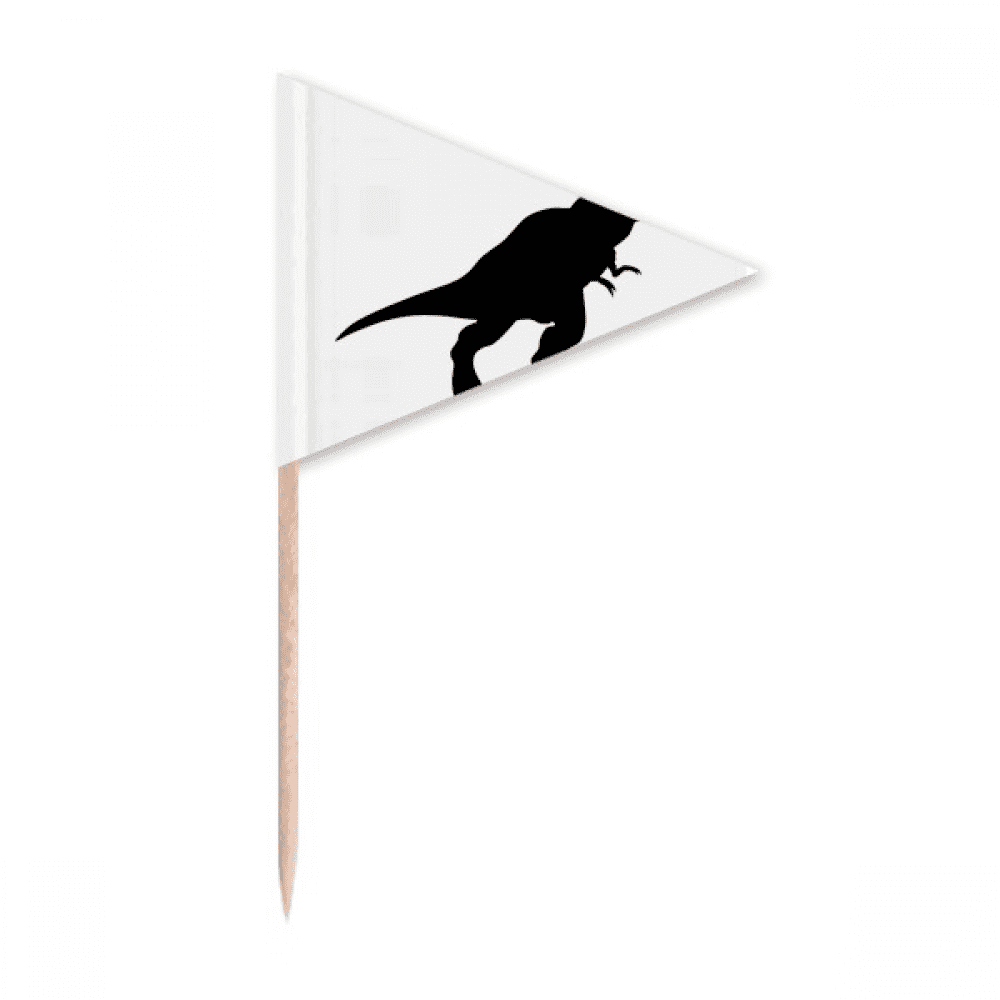 dinosaur bs tyrannosaurus rex Toothpick Triangle Cupcake Toppers Flag ...