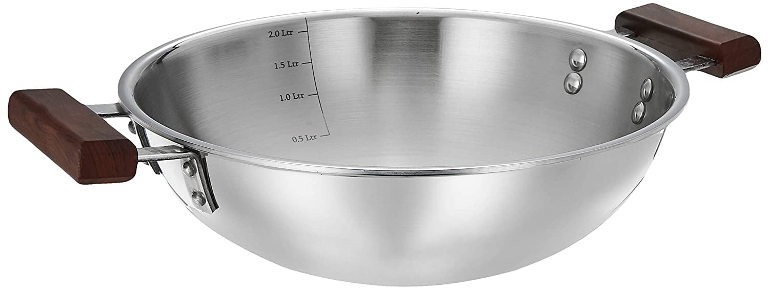 diollo Stainless Steel Triply Kadhai, 24cm - Walmart.com