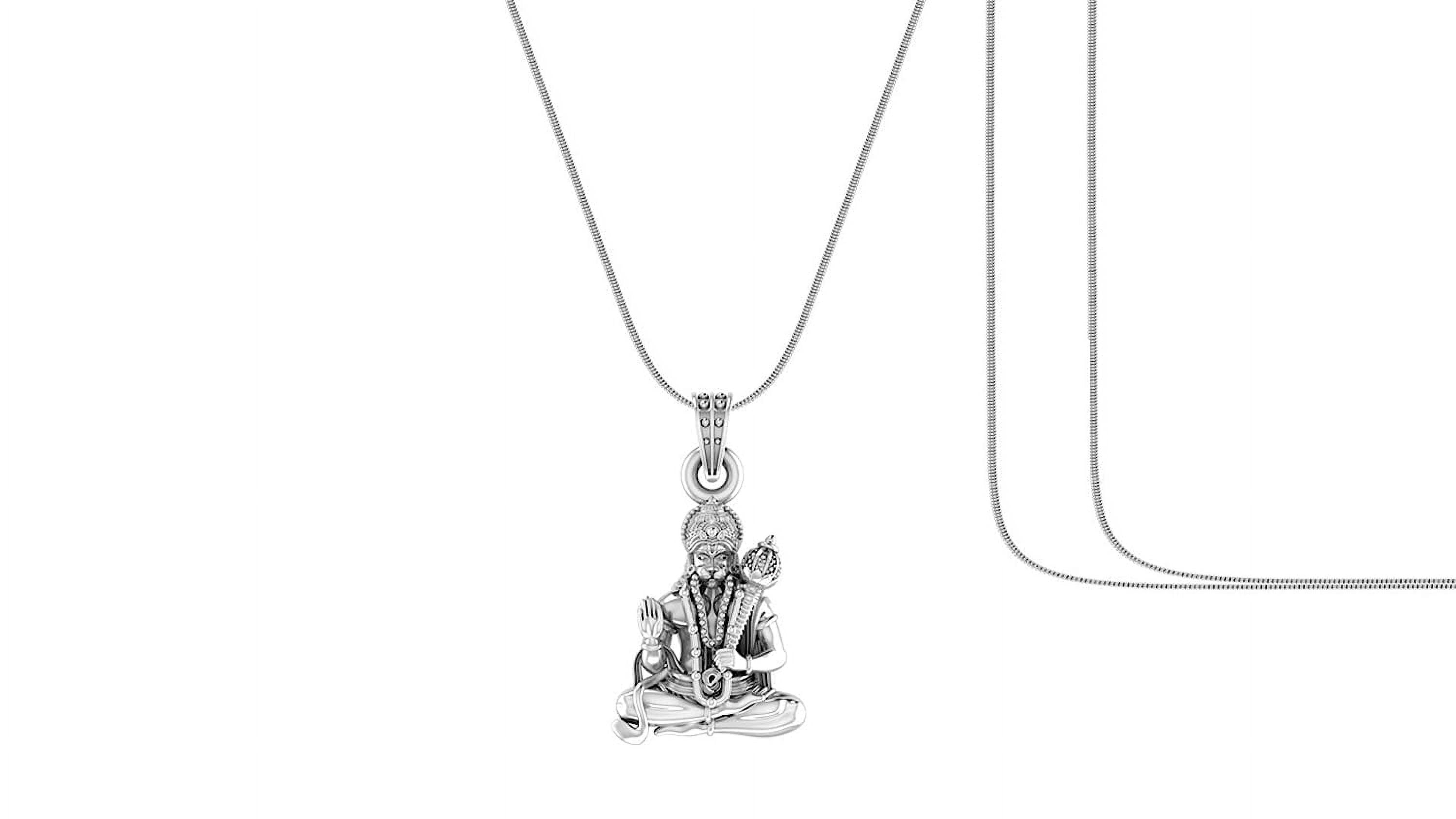 diollo Sterling Silver (92.5% purity) Goddess Saraswati Maa Chain ...