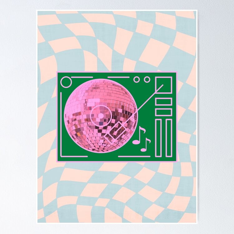 disco record player Poster - KIRA.871, UNFRAMED-8x12 - Walmart.com