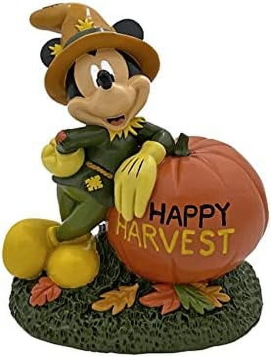 disney mickey mouse scarecrow halloween outdoor garden statue, 7 inches ...