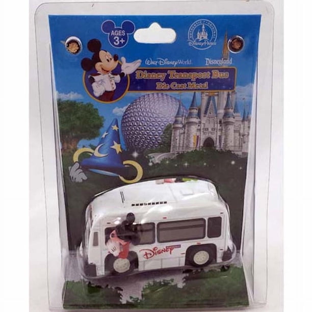disney parks die cast metal transport bus mickey & goofy new with card ...