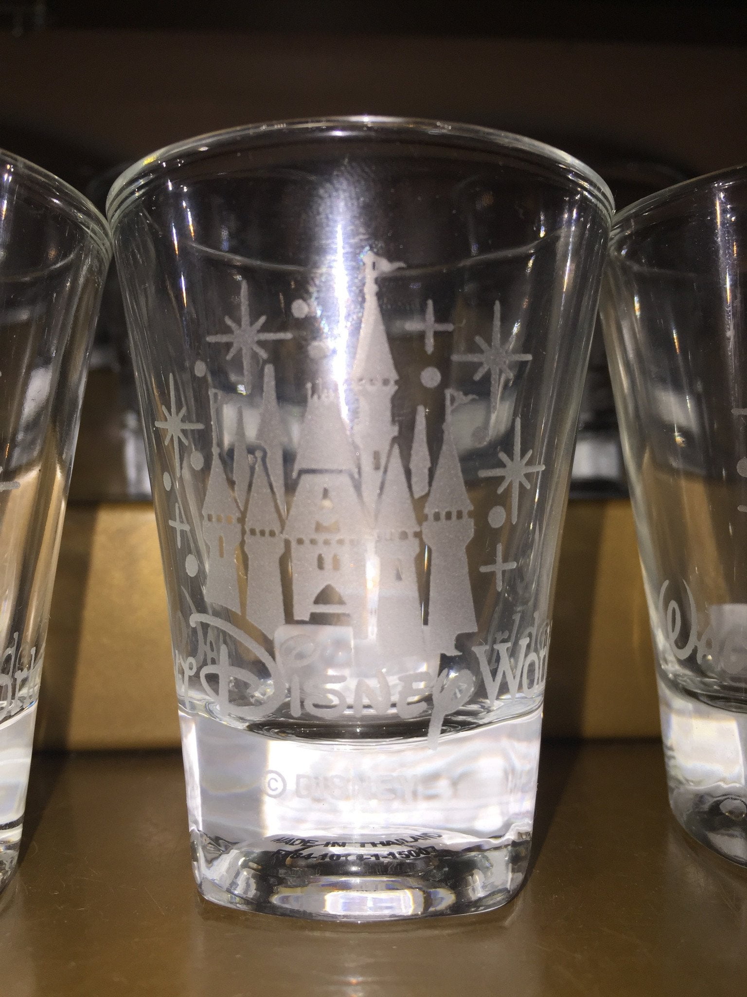 disney parks shot glass magic kingdom etched cinderella castle new ...