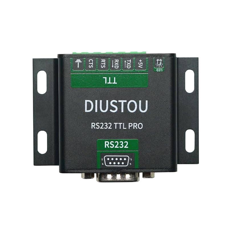 diustou SP3232 Isolated RS232 to TTL Converter Module with Metal Enclosure Industrial Serial ...