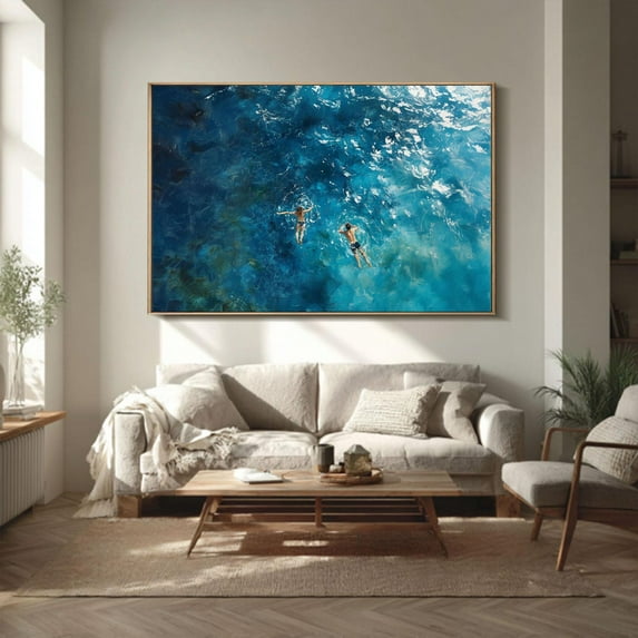 diving diving wall art swimming boy and girl abstract art diving ...